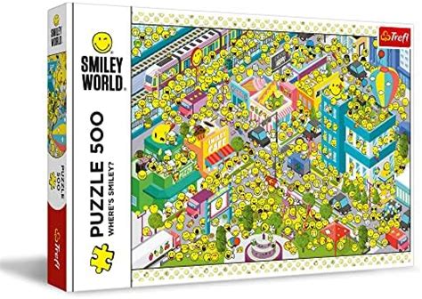 Trefl Wheres Smiley 1000 Piece Jigsaw Puzzle Red 19 X13