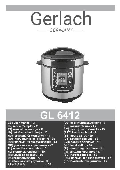 Gl 6412 User Manual Important Safety Instructions For Indoor Use