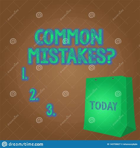 Word Writing Text Common Mistakes Question Business Concept For Repeat