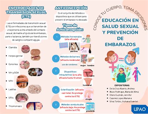Triptico Sesión Educativa Adolescente EducaciÓn En Salud Sexual Y