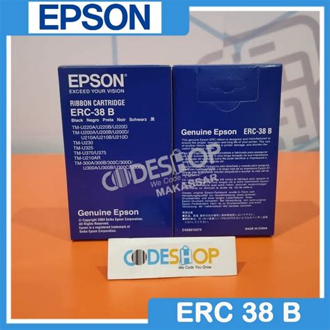 Jual Cartridge Pita Ribbon Printer Kasir Epson Tmu 220 Erc 38 B Black