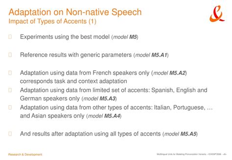Ppt Analysis Of Model Adaptation On Non Native Speech For Multiple