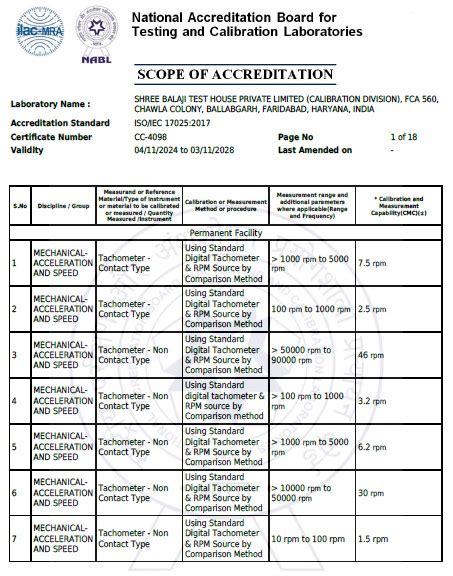 Calibration Certificate Scope Callibration Divison Certified Testing