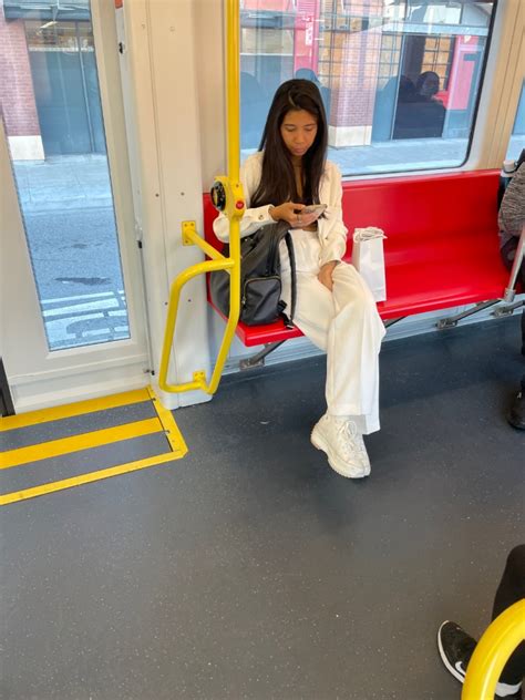 Transit Girl In All White Ai And Hq Candid Pictures The Original Candid