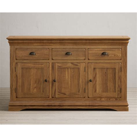 Burford Rustic Solid Oak Large Sideboard By Oak Furniture Superstore