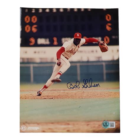 Bob Gibson Signed Cardinals 8x10 Photo Beckett Pristine Auction