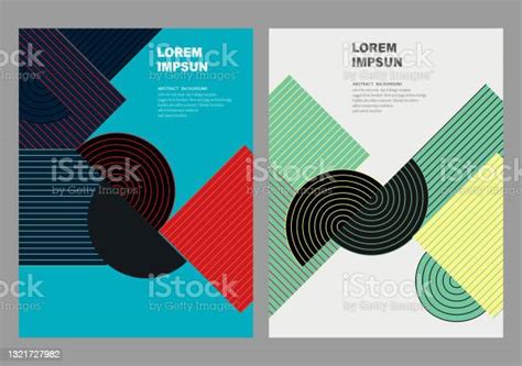 추상색 미니멀리즘 기하학적 패턴 브로셔 템플릿 디자인 컬렉션 가리기에 대한 스톡 벡터 아트 및 기타 이미지 가리기 개념