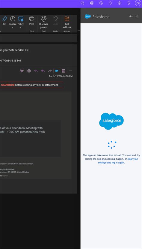 Salesforce Plugin On Outlook Web Not Working Microsoft Qanda