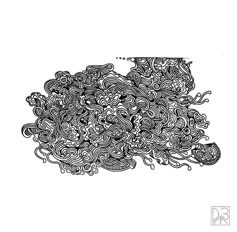 An Abstract Ink Drawing That Took Me A Few Hours Made With A Cross