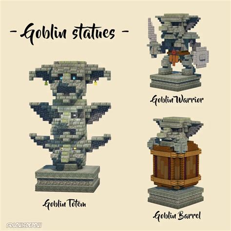 Goblin Statues With 2d Tutorials Minecraft Map