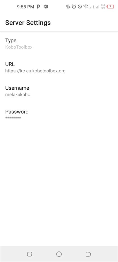 Failure To Correctly Configure Kobocollect Data Collection