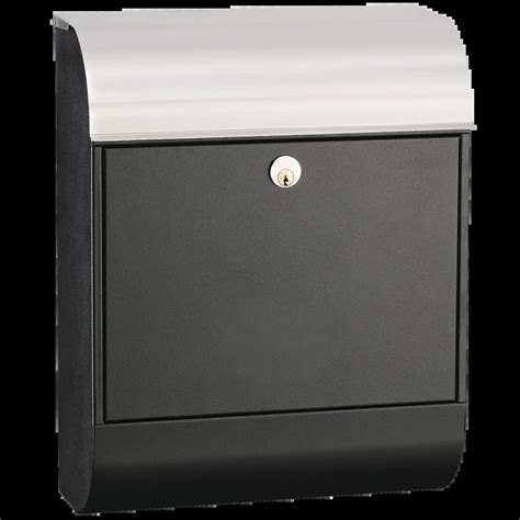 Me Fa Postkasse Pearl 872 Sort Strukturrustfri Stål Klap