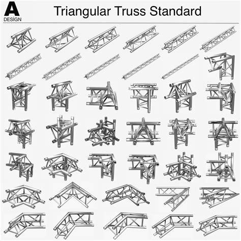 Triangular Truss Standard 41 Pcs ~ Architecture Models ~ Creative Market