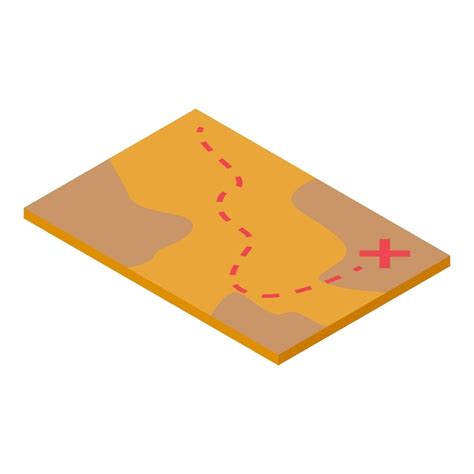 Premium Vector Isometric Treasure Map Showing The Route To X Marks The Spot