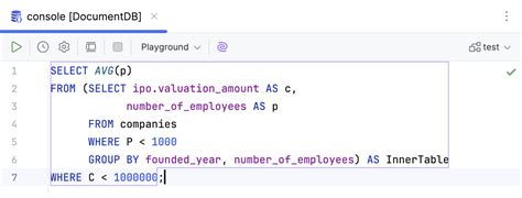 适用于 Mongodb 的 Sql Datagrip 文档