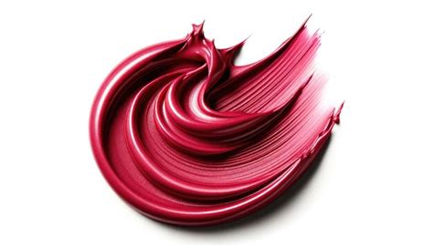 Premium Ai Image Swirled Glossy Lipstick Texture In Radiant Red Elegance