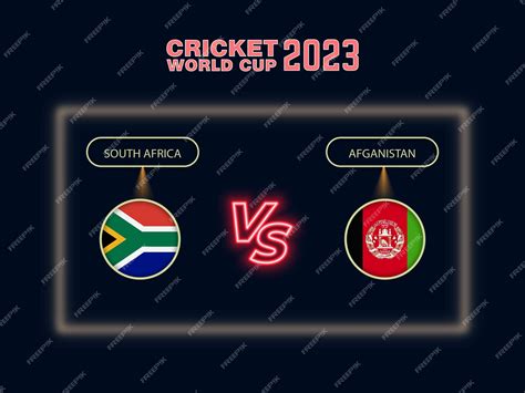 Calendário Da Copa Do Mundo De Críquete Afeganistão X áfrica Do Sul Design 2023 Vetor Premium