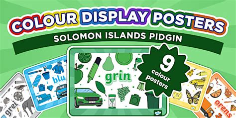 Solomon Islands Pidgin Colour Display Posters