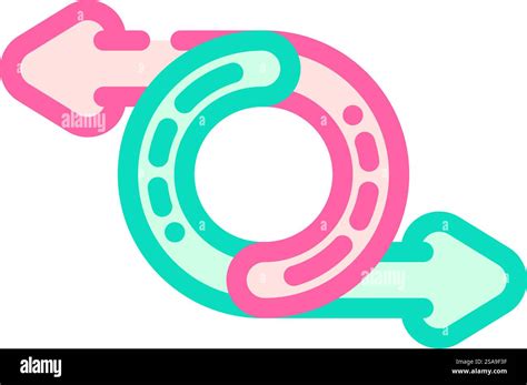 Reversible Product Label Caution Color Icon Vector Reversible Product Label Caution Sign