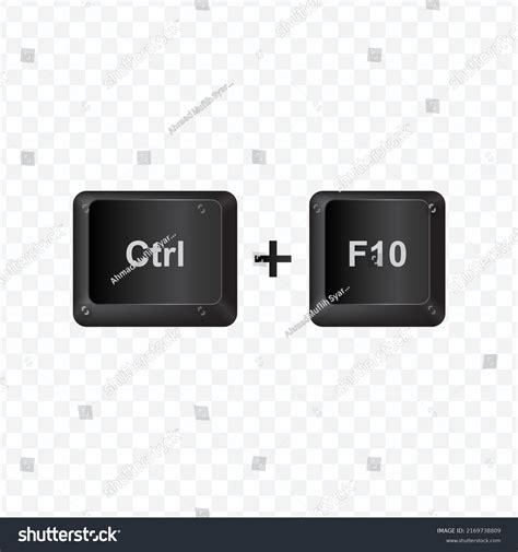 Keyboard Button Vector Illustration Shortcut Ctrl Stock Vector Royalty