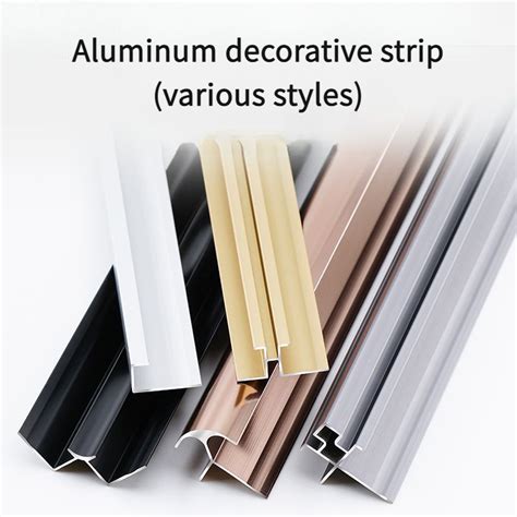 100cm Aluminum Alloy Wall Panel Closing Strip Decoration U Shaped Line