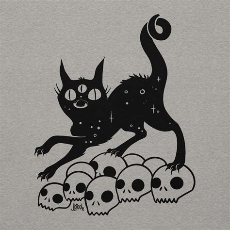 Cat On Skulls Premium Unisex Sweatshirt
