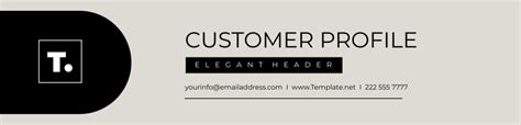 Free Customer Profile Elegant Header Template To Edit Online