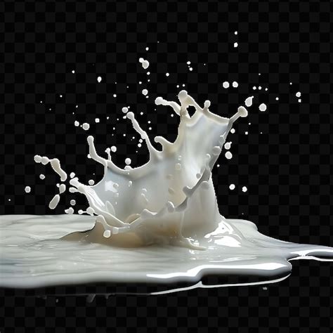 Premium Psd Milk Splash With Opaque White Liquid Material Fluid Decor