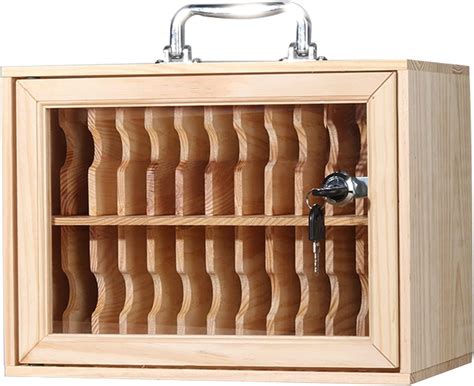 Wooden Cell Phone Storage Cabinet With Lock 60 Slots For Classroom And Office 24