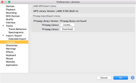 Can T Select Folder That Contains Ffmpeg Files MacOS Audacity Forum