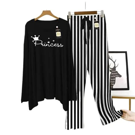 Black Color Princess Printed Night Suit With Luxurious Lining Pajamas