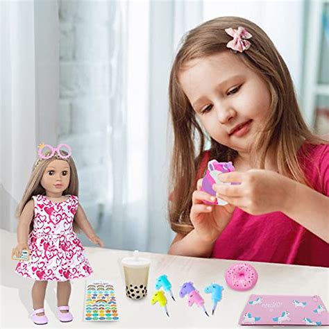 Bddoll Doll School Supplies Set For 18 Inch Dolls