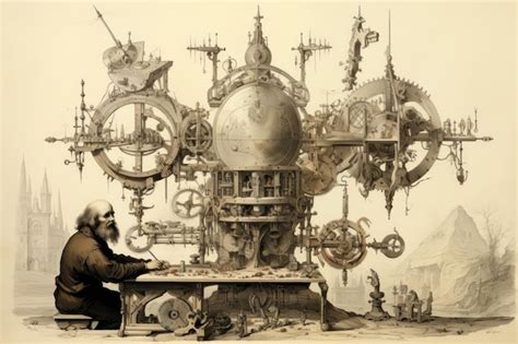 Premium Photo A Brilliant And Eccentric Inventor Crafting Ingenious Devices Generative Ai