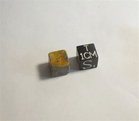 Bumblebee Jasper Java Indonesia 1cm Scale Cube Galactic Stone And Ironworks