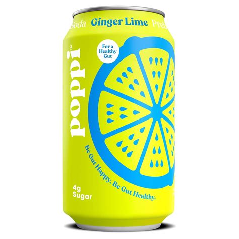 Buy Poppi Lime Ginger Prebiotic Soda 12 Fl Oz Online At Lowest Price