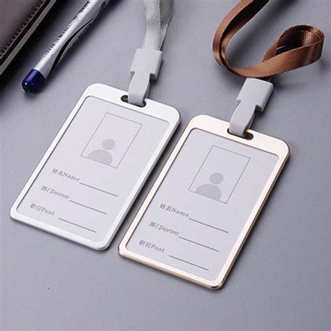 Metal Id Badge Card Holder Business Security Pass Vicedeal