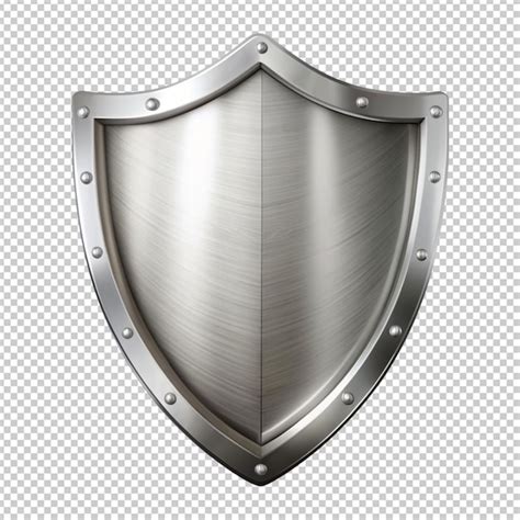 A Silver Shield On Transperent Back Ground Premium Ai Generated Psd