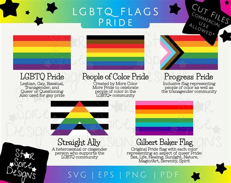 Lgbtq Flags Pride Printable Cut Files Etsy Uk