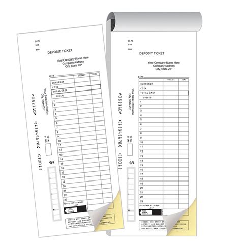 Free Printable Teller Slips
