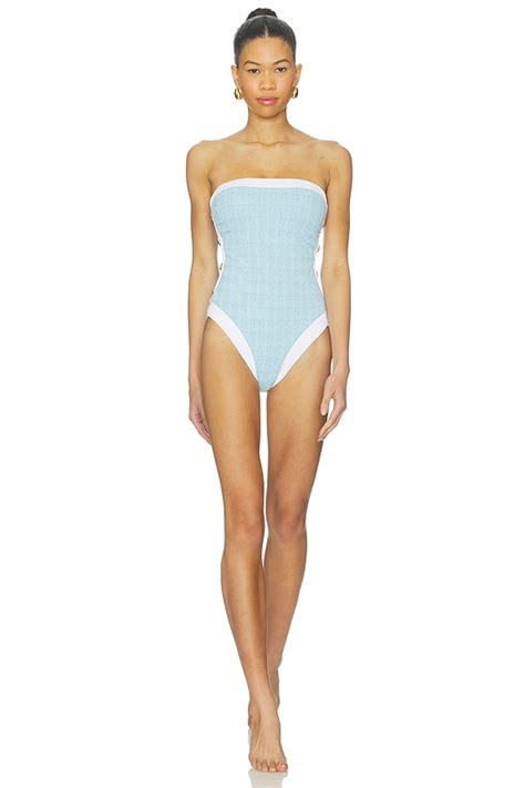 Lagence Tory One Piece Swimsuit In Powder Blue Revolve