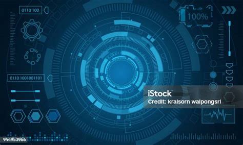 Sci Fi 미래의 사용자 인터페이스 Hud 기술 추상 배경 벡터 일러스트 레이 션 0명에 대한 스톡 벡터 아트 및 기타 이미지 0명 가상현실 개념 Istock