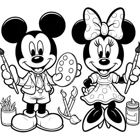 71 Colorir Mickey Et Minniecasal Do Universo Disney