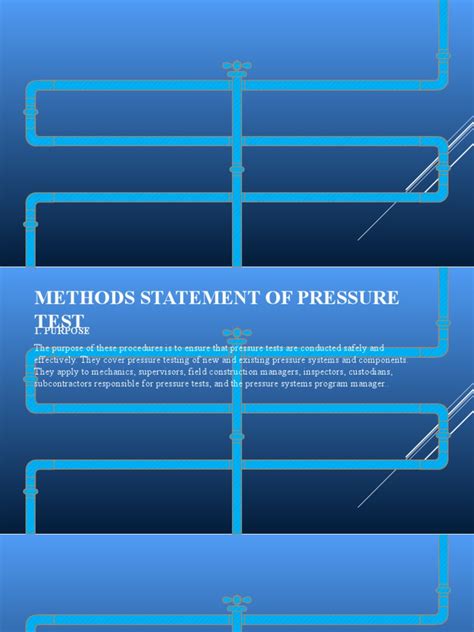 methode statement pressure test pdf