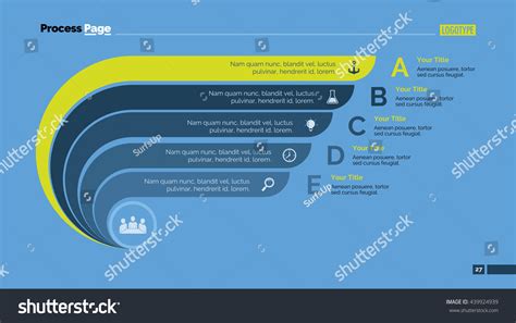 Process Chart Slide Template 8 Stock Vector Royalty Free 439924939