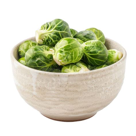 Piece Of Brussels Sprouts In A Bowl Front View Isolate Stock Image Illustration Of Fresh