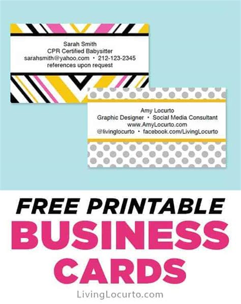 Free Business Card Printable Printable Free Templates