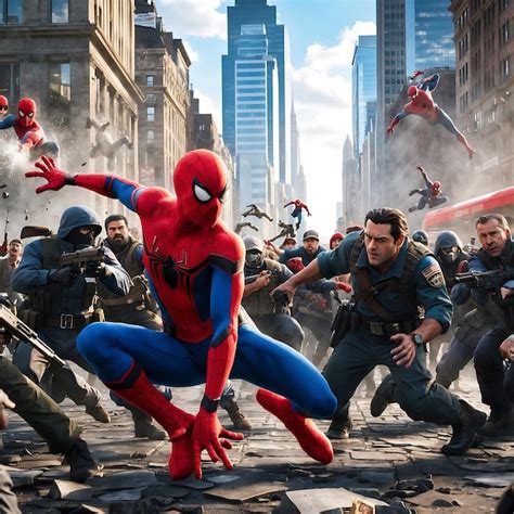 12000 Spiderman Action Scene Pictures