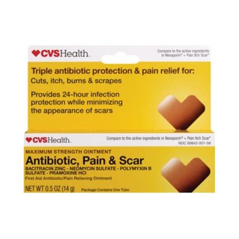 Cvs Health® Antibiotic Pain And Scar Ointment 14g Cinecitta Tienda En Línea