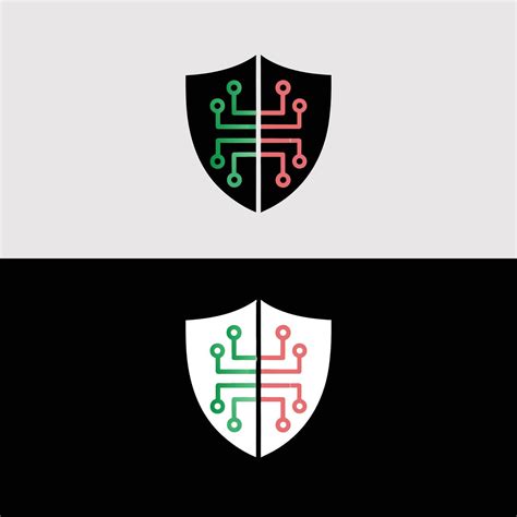 Secure Data Technology Shield Logo Design For Cybersecurity And Network
