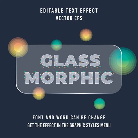 Glassmorphic Editable Text Effect 12681300 Vector Art At Vecteezy